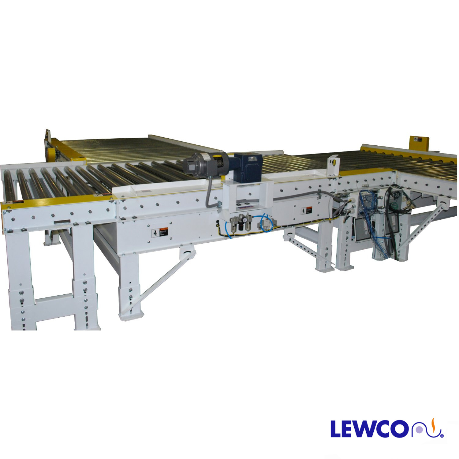 Chain Roller Conveyor with Pop-Up Chain Transfer – Lewco Conveyors