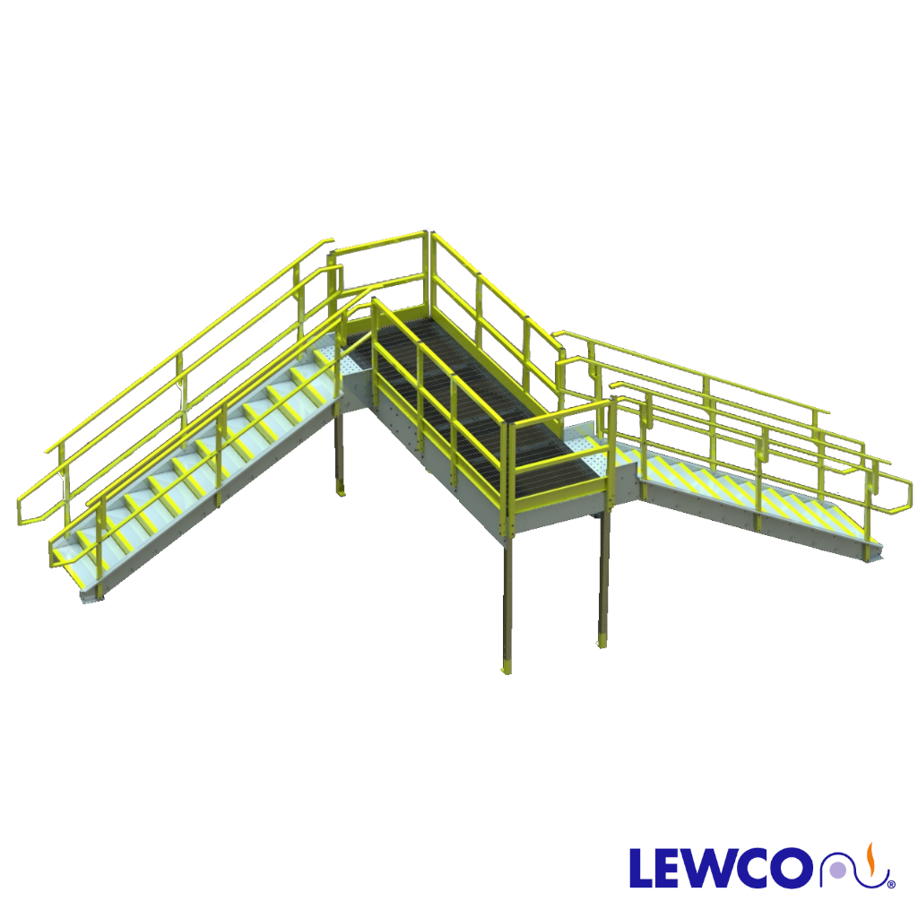 2-Stair Crossovers - Lewco Conveyors
